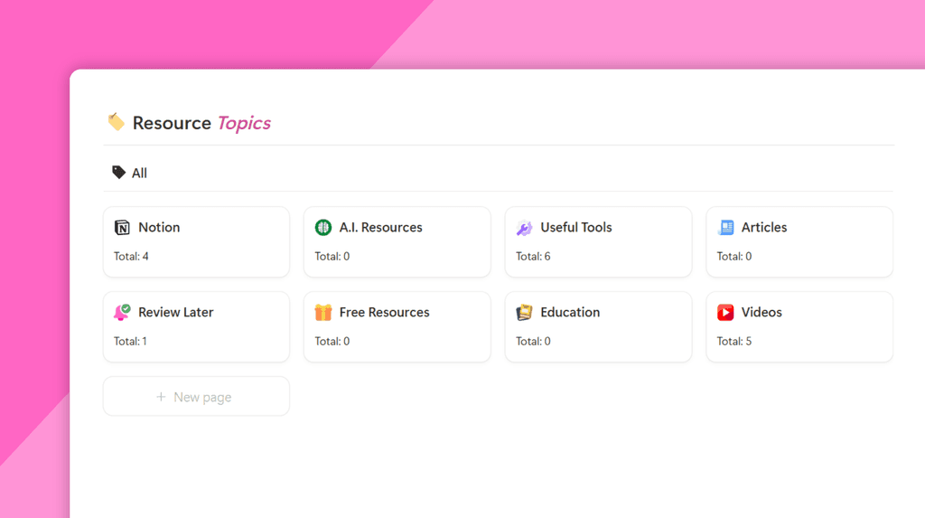 Create a Teaching Resource Organizer in Notion