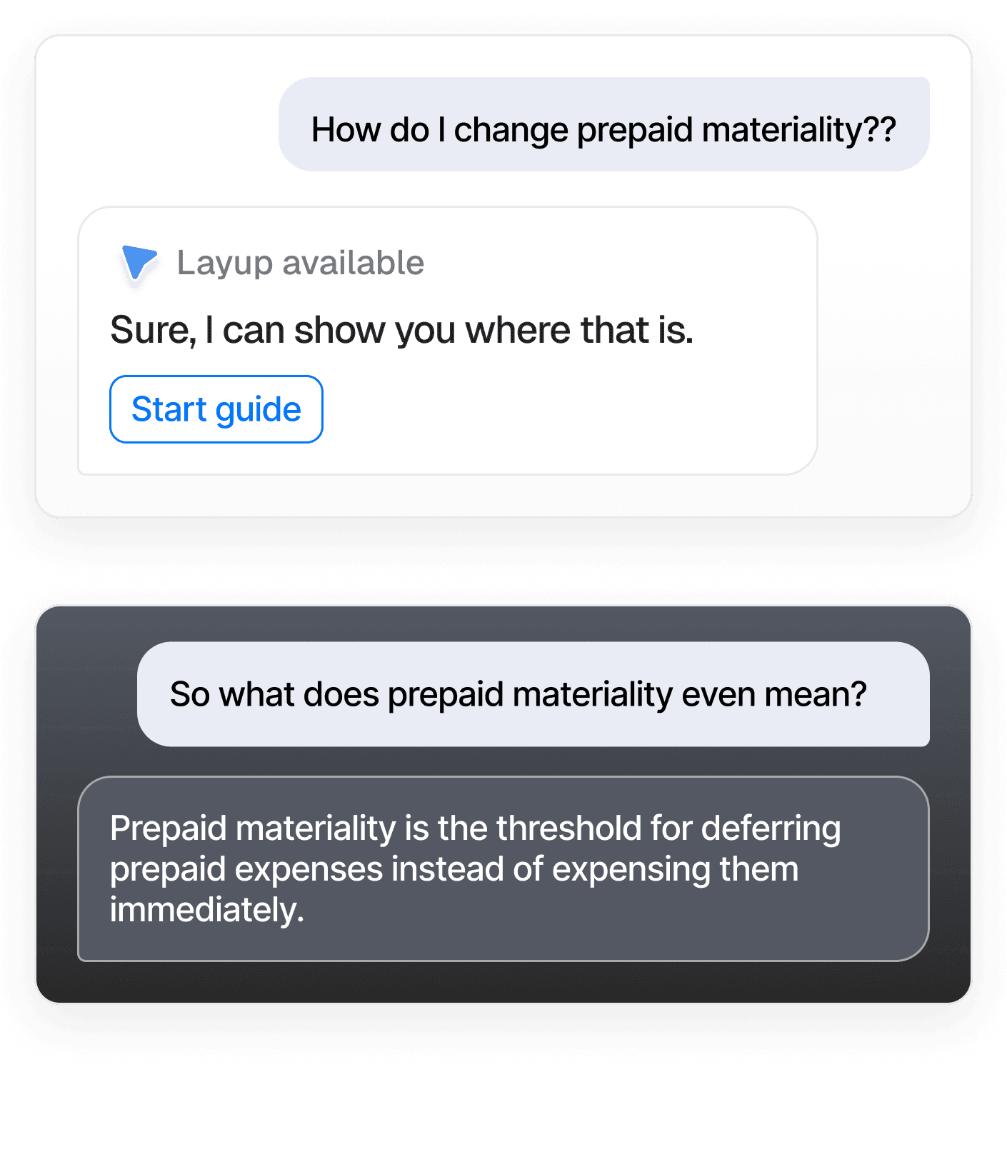 Layup | Guide users. Right in your product.