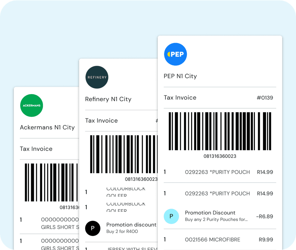 +more Digital Receipts