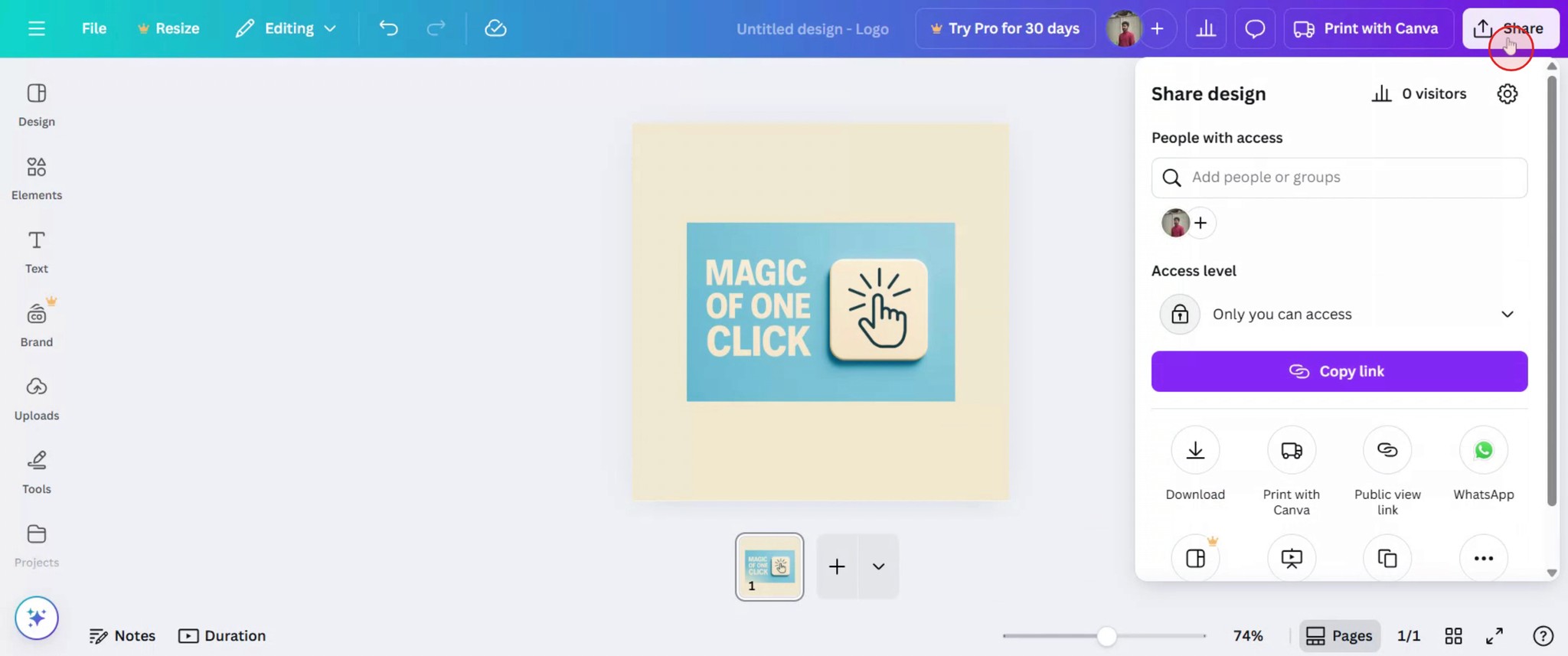 How to Match Colours on Canva - 1 minute video guide