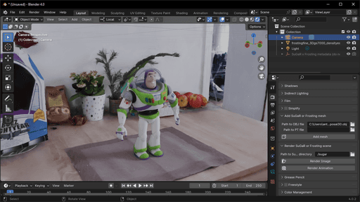 Editable Gaussian Splatting in Blender - Radiance Fields