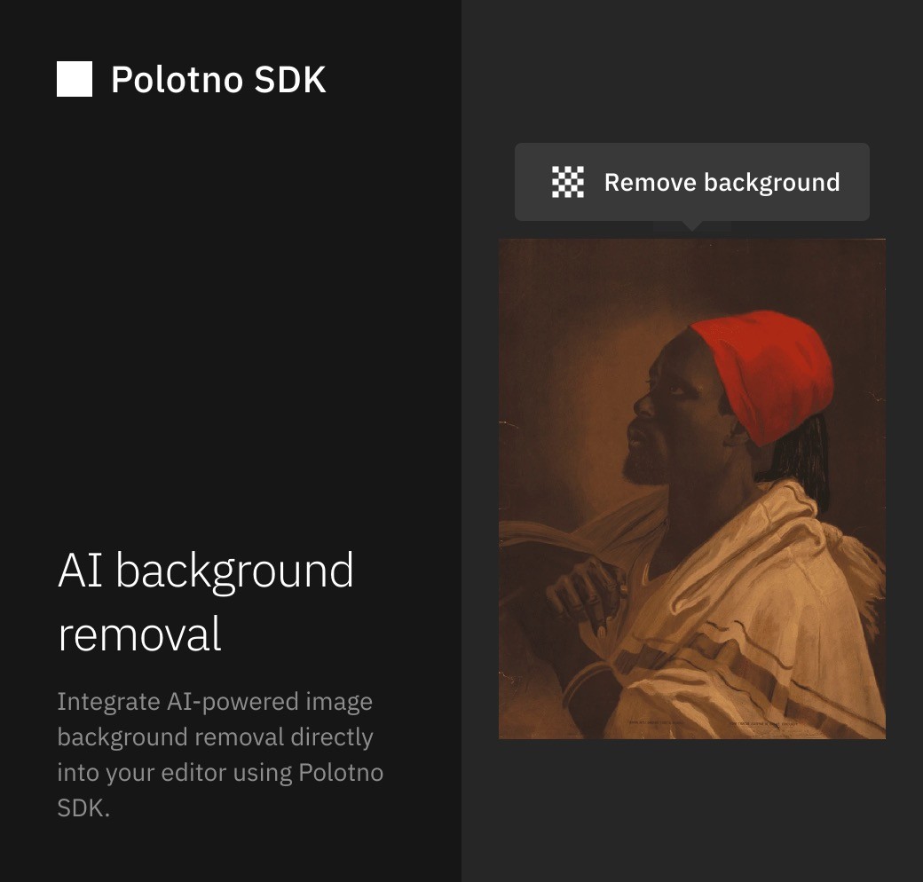 Enable AI image background removal in your app – Polotno SDK