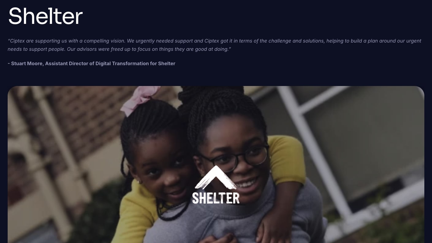 Shelter's Success with Ciptex: Transforming Communication