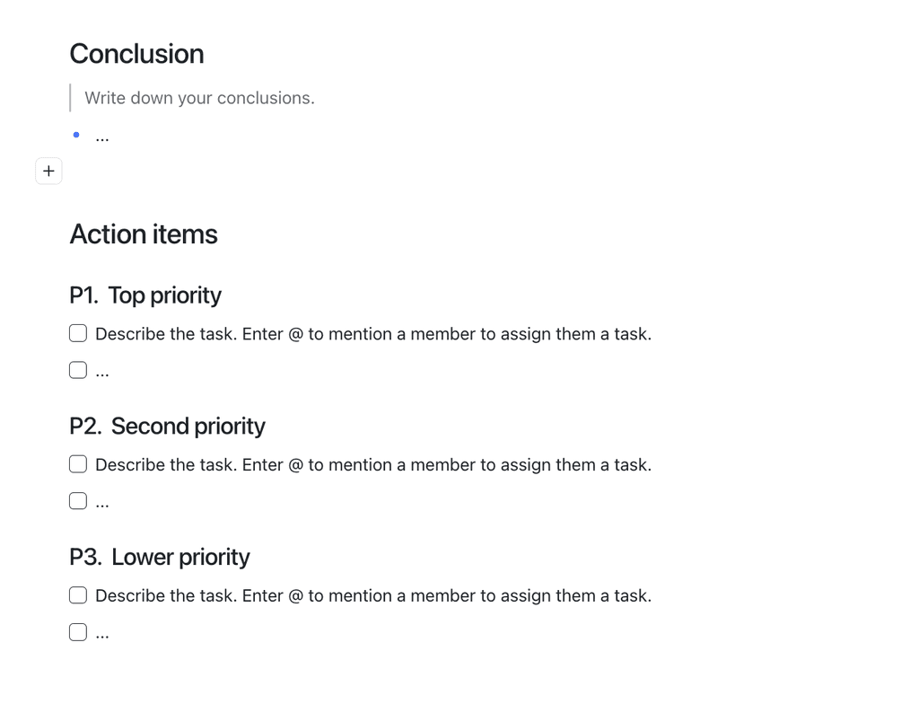 Meeting notes Template | Lark Templates