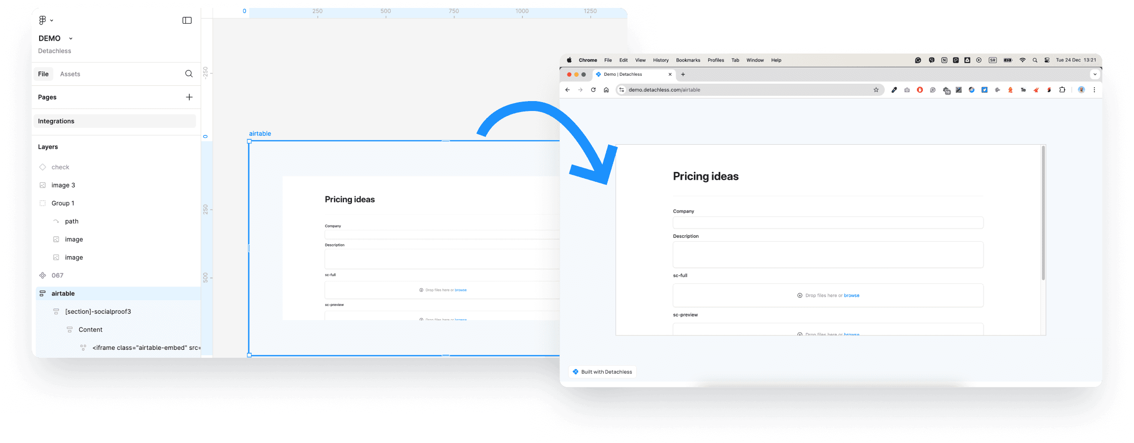 Embed Airtable Forms in Your Figma Website with Detachless