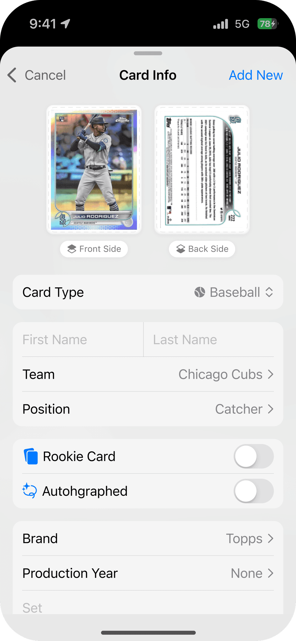 Cardstock | Sports Card Scanner
