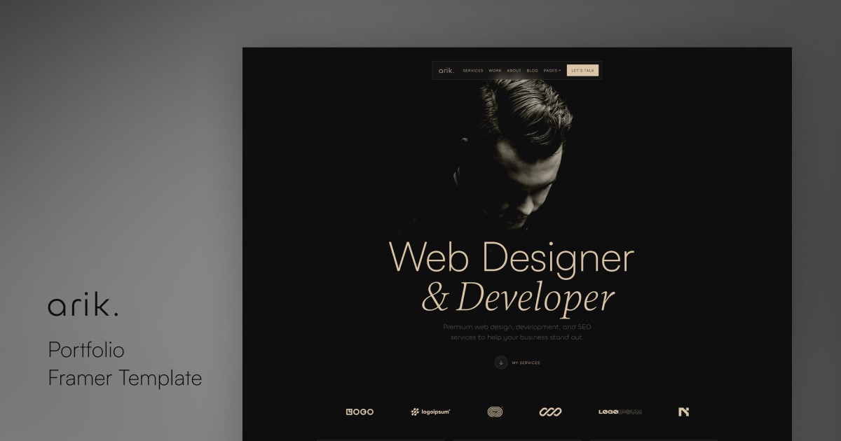 Arik - Portfolio Framer Template