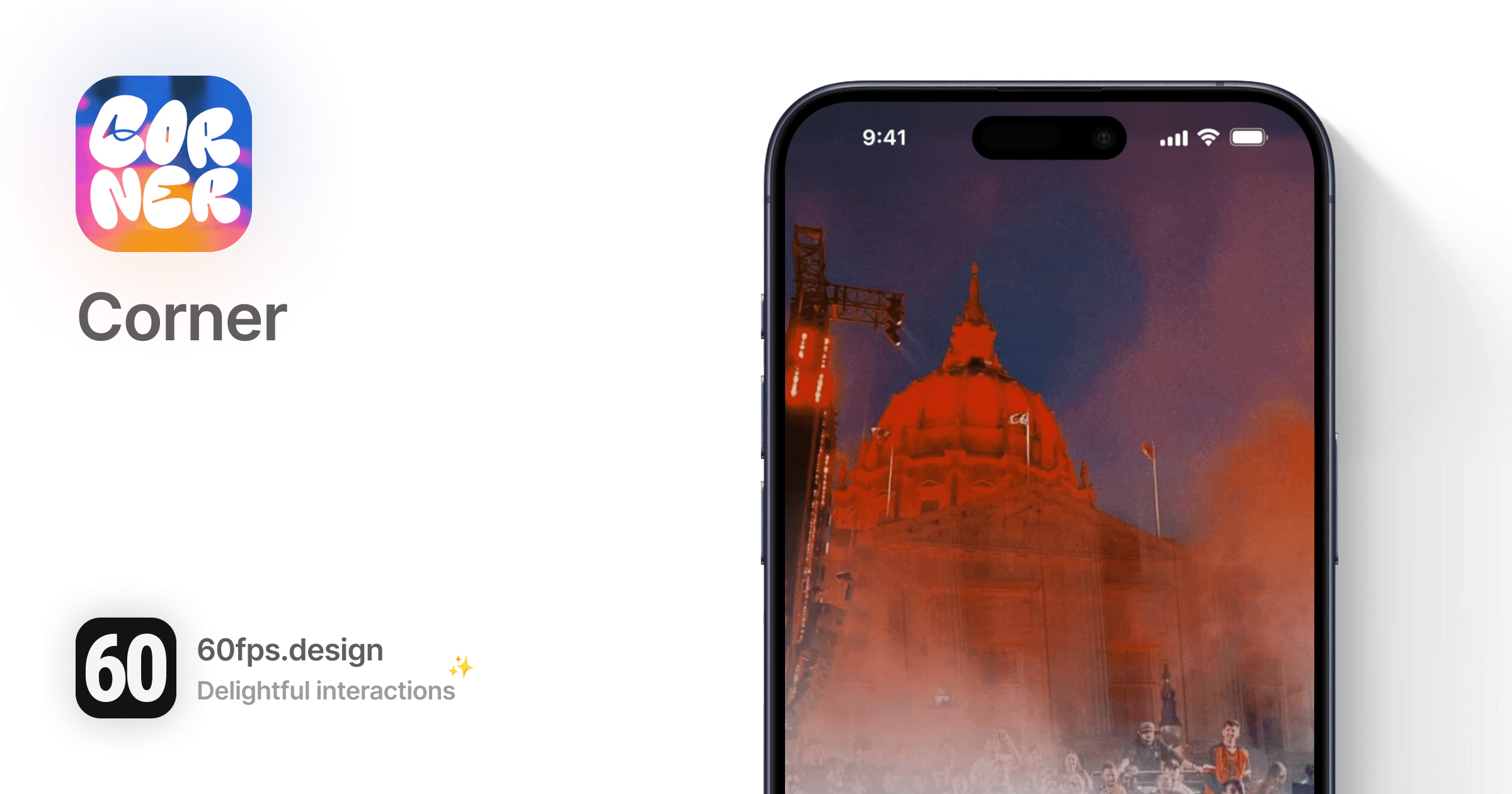 Corner iOS App UI/UX animation