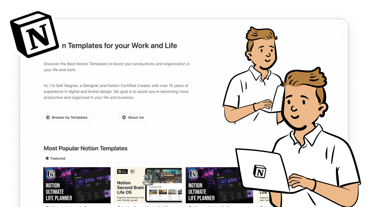 Best 10 Notion Website Templates - Solt Wagner