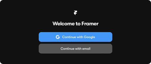 Creating a Framer account — Framer Help