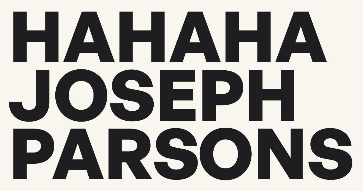Joseph Parsons | Comedian, presenter and writer