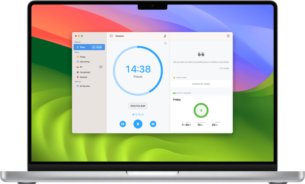 Focus - Productivity Timer for iPhone and Mac