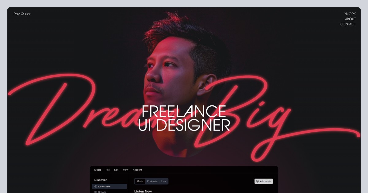 Roy Quilor - Freelance UI UX Designer for Startups and Agencies