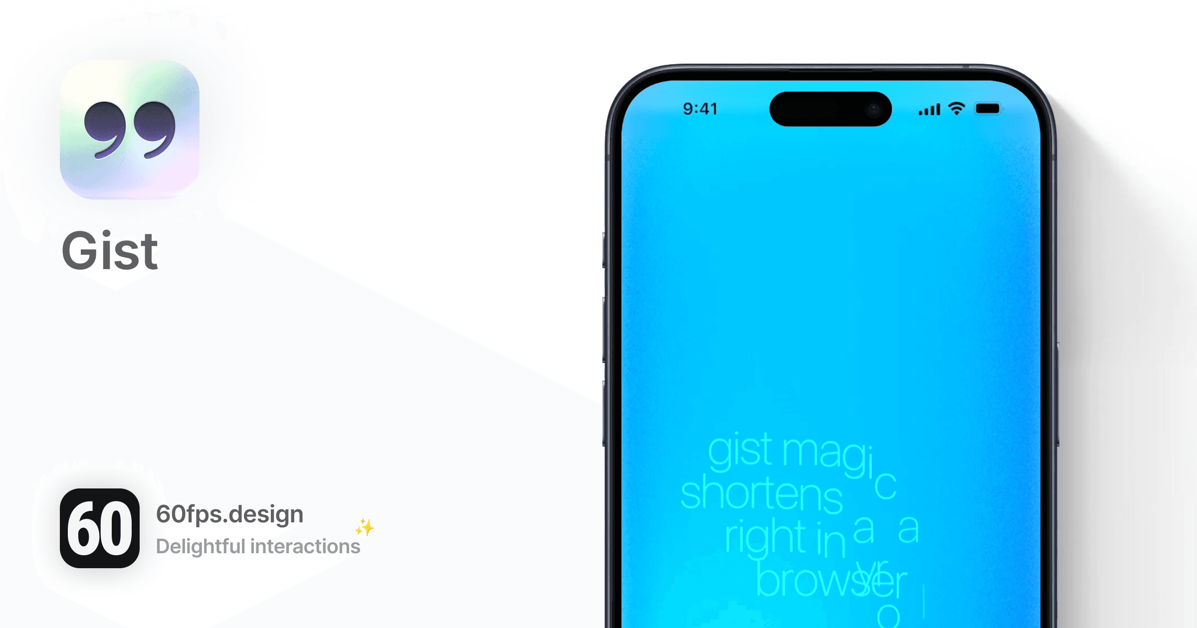 Gist iOS App UI/UX animation