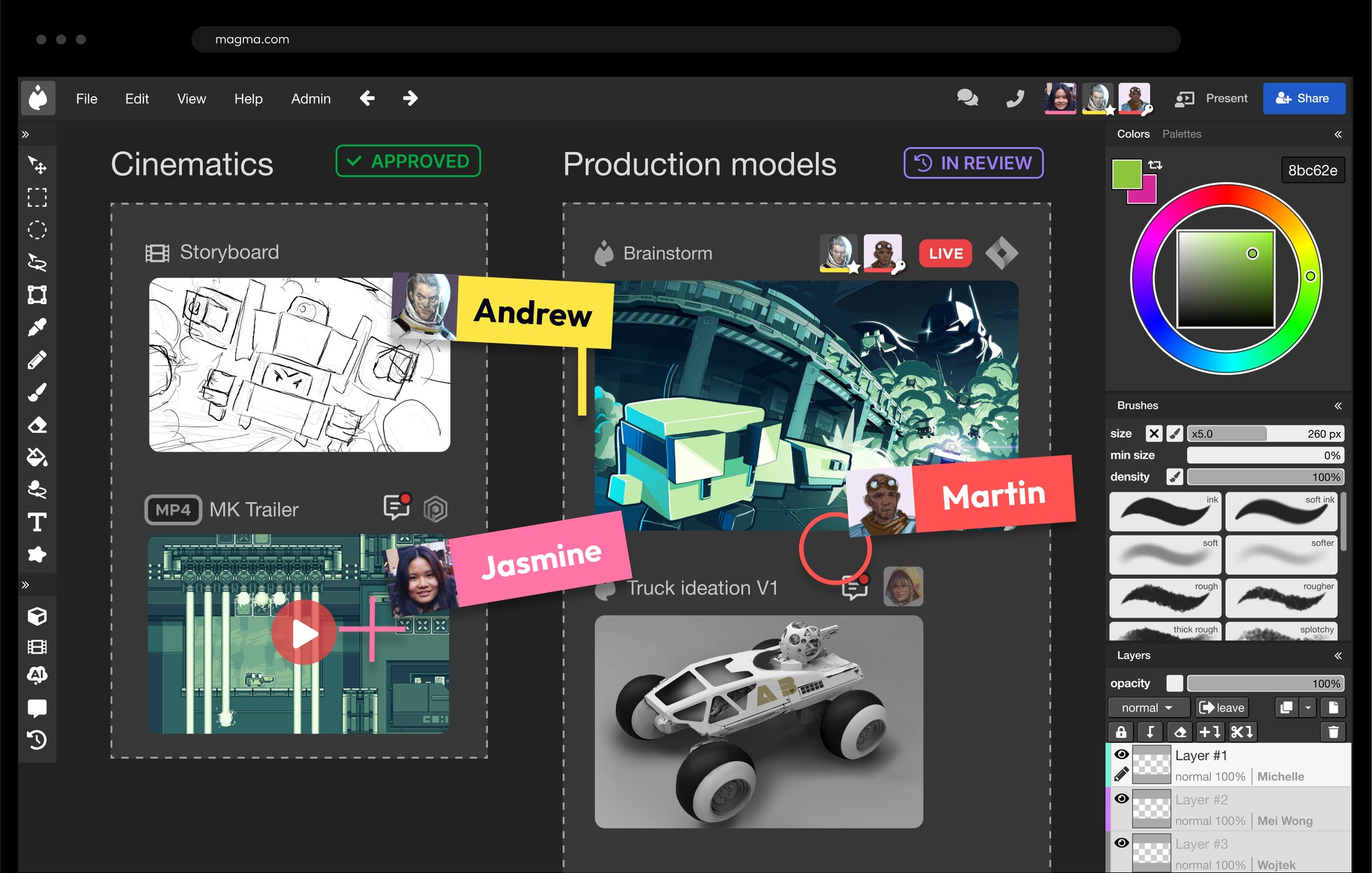 Multiplayer art platform for modern studios | Magma