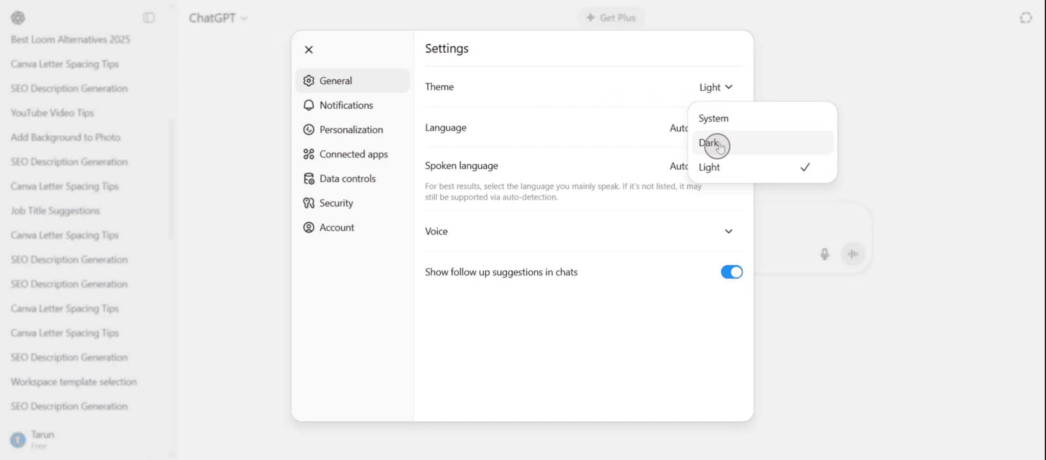 How to Make Chatgpt Dark Mode - 1 minute video guide