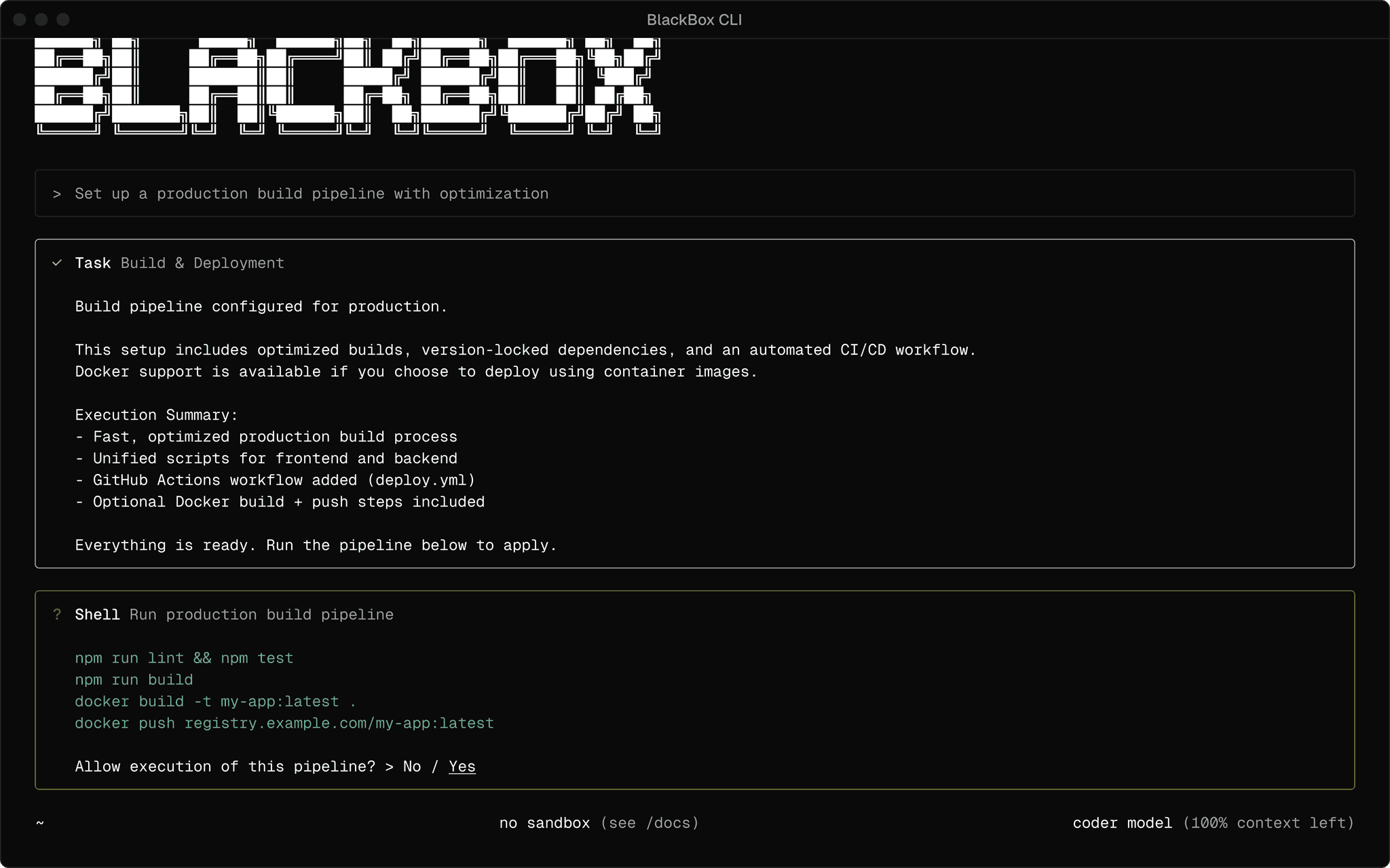 BLACKBOX CLI