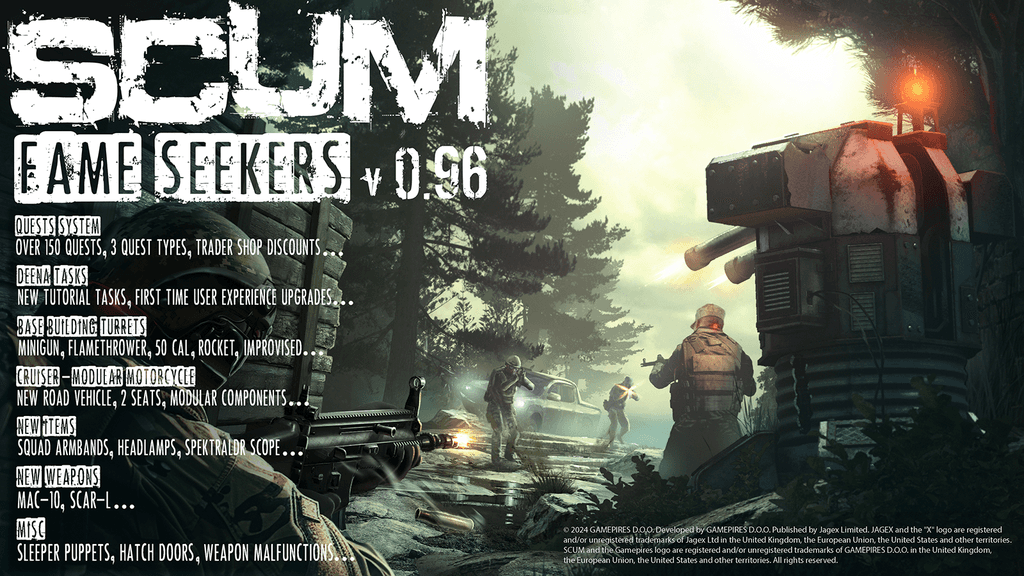 Quests Drop into Open-World Survival Game SCUM Today with the 0.96 ...