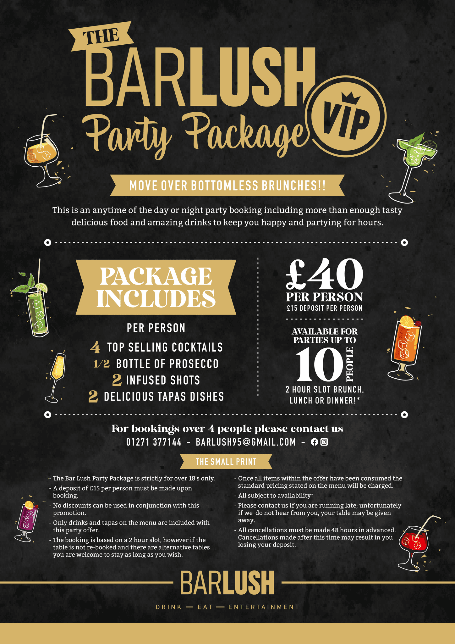 VIP Party Packages | Barnstaple's Newest Bar | Bar Lush