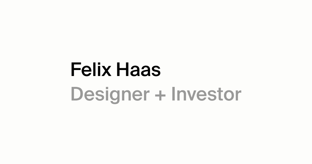 Felix Haas Design + Investments
