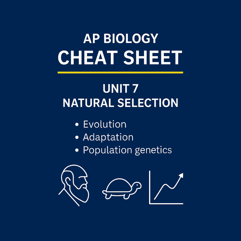 AP Biology Unit 7 Cheat Sheet: Natural Selection