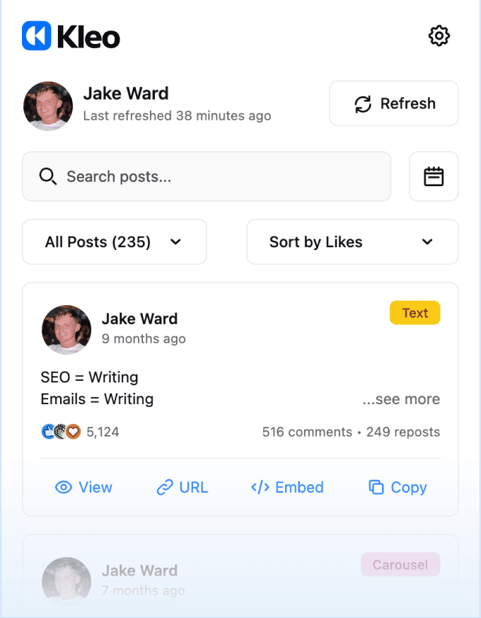 Kleo - Discover and Create LinkedIn Content