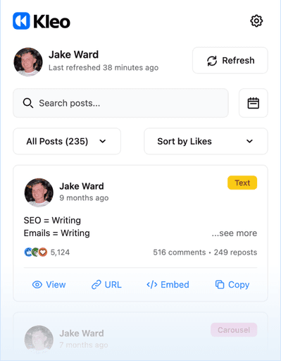 Kleo - Discover and Create LinkedIn Content