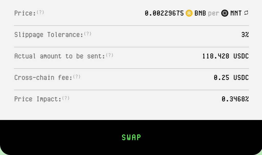 How to swap and bridge to Mantle
