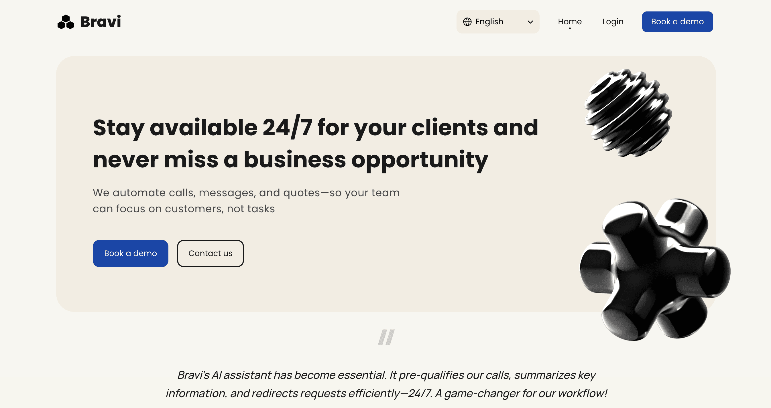 Bravi - Restez disponible 24/7 pour vos clients