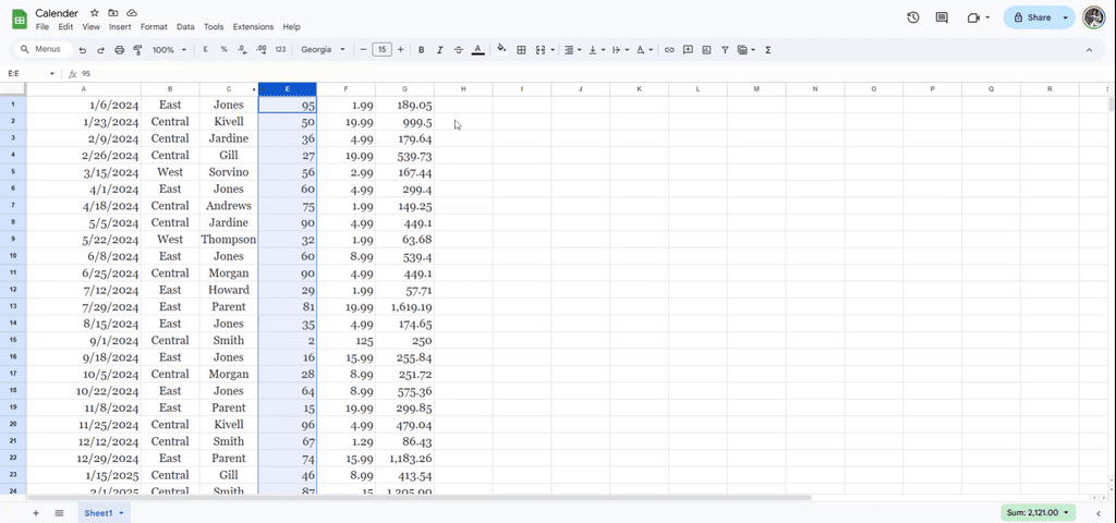 How to Hide and Unhide Columns in Google Sheets - 1 minute video guide