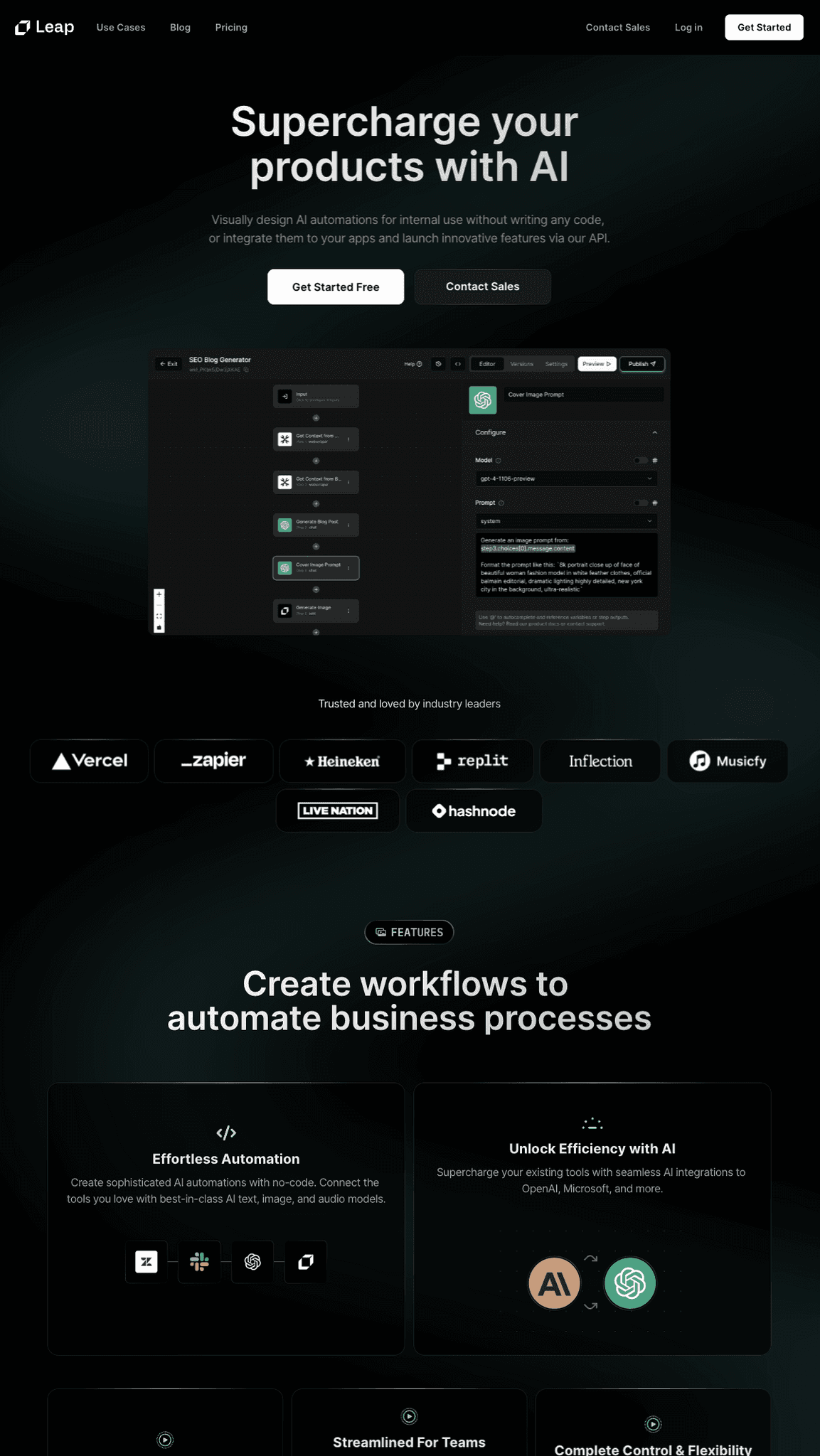 Leap AI — Framer Website Design Gallery