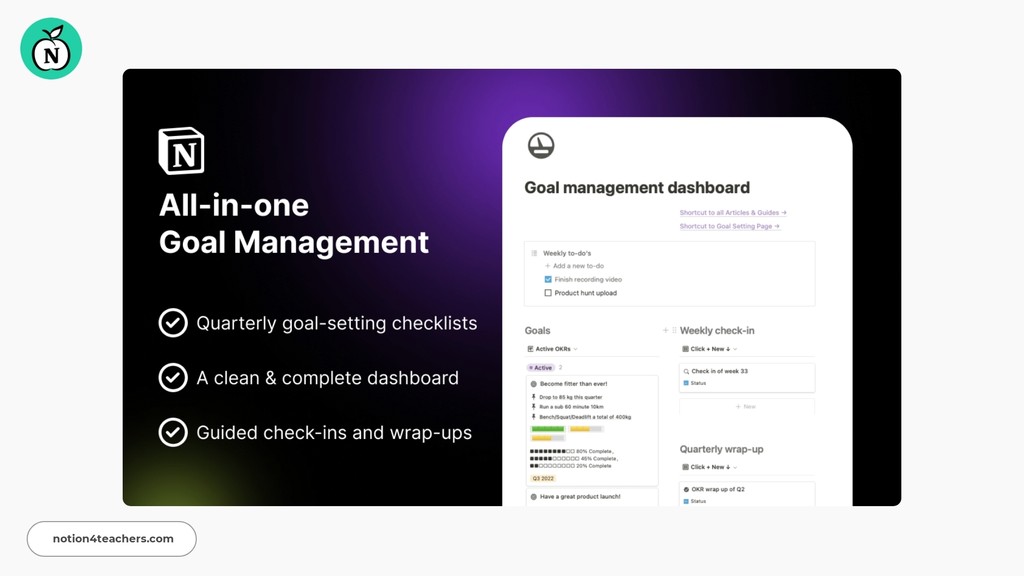 The 20 Best Notion Goal Tracker Templates