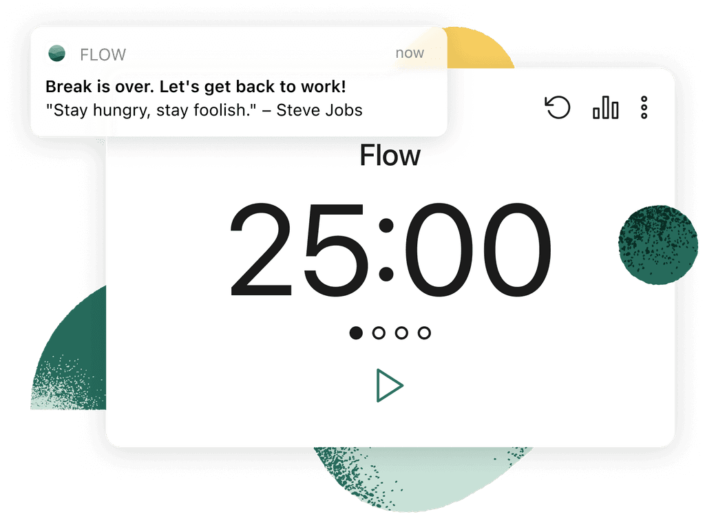 Flow | A Simple Pomodoro Timer to Organize Your Everyday Work