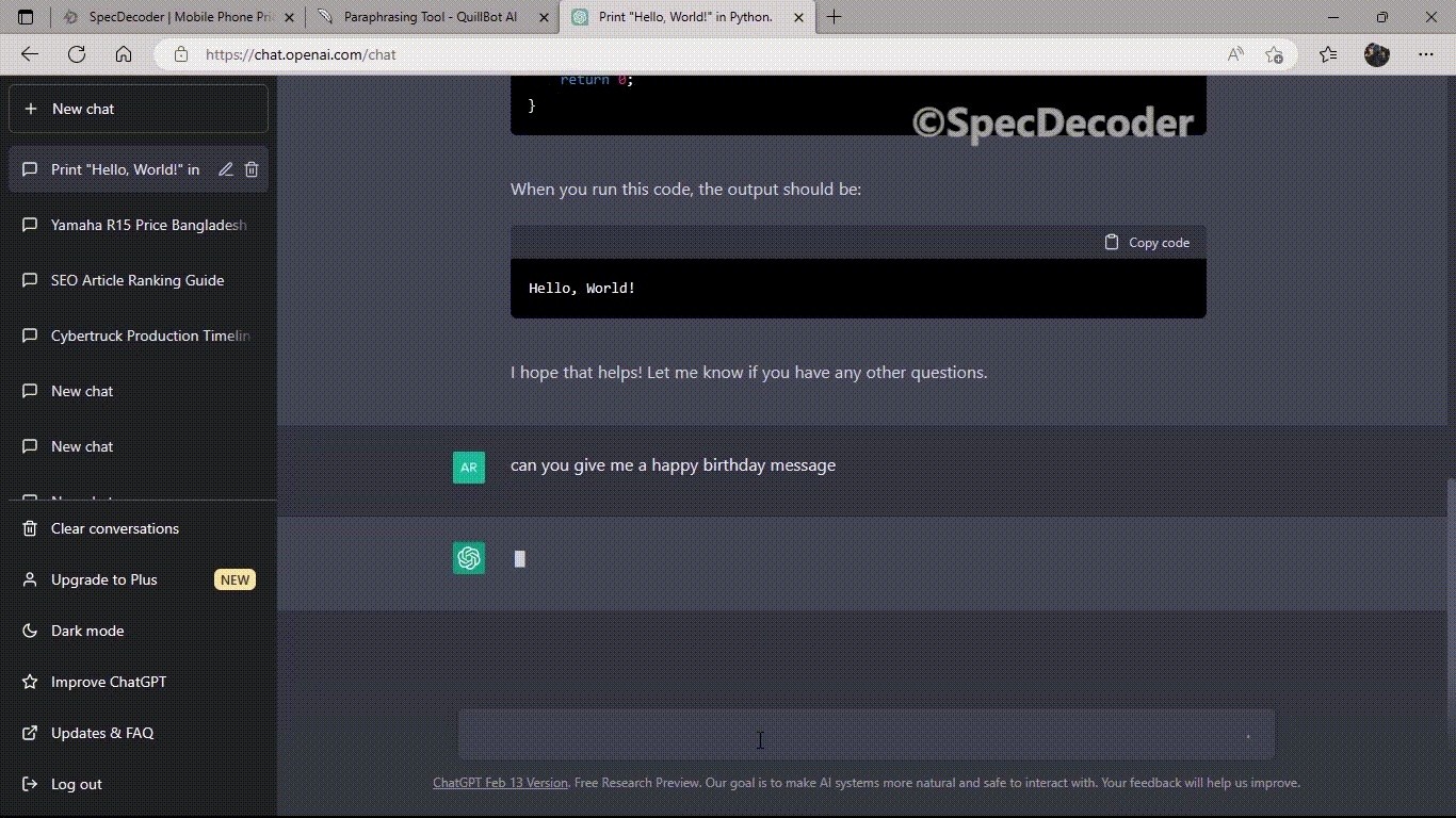 ChatGPT Text - Conversational AI-UX Interaction