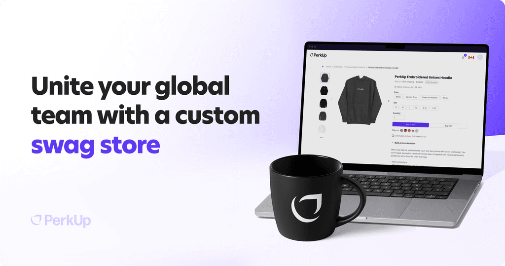Connect your team globally with your custom swag store — PerkUp