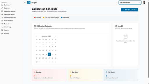 Gaugify - Calibration Management and Gage Tracking Software
