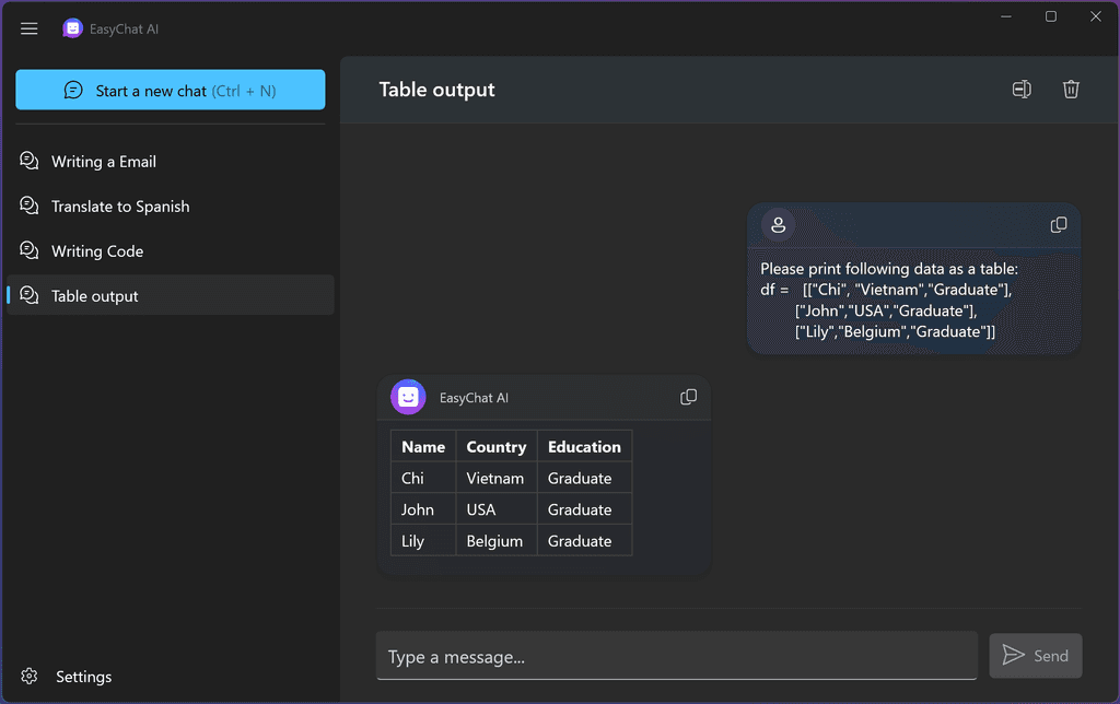 EasyChat AI - Best ChatGPT experience on Windows