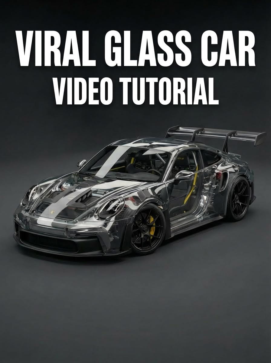 Viral Glass Car Video Tutorial | Atlabs AI - No 3D Modeling - Atlabs AI