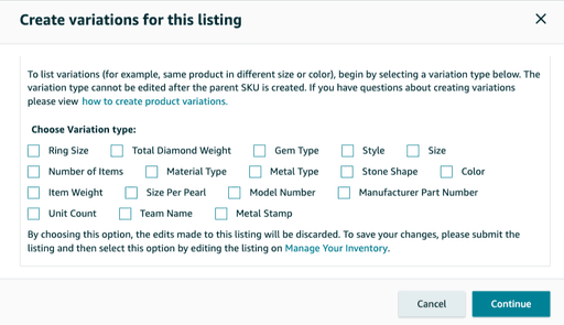 Amazon Variation Listing: How To Create Product Variations?