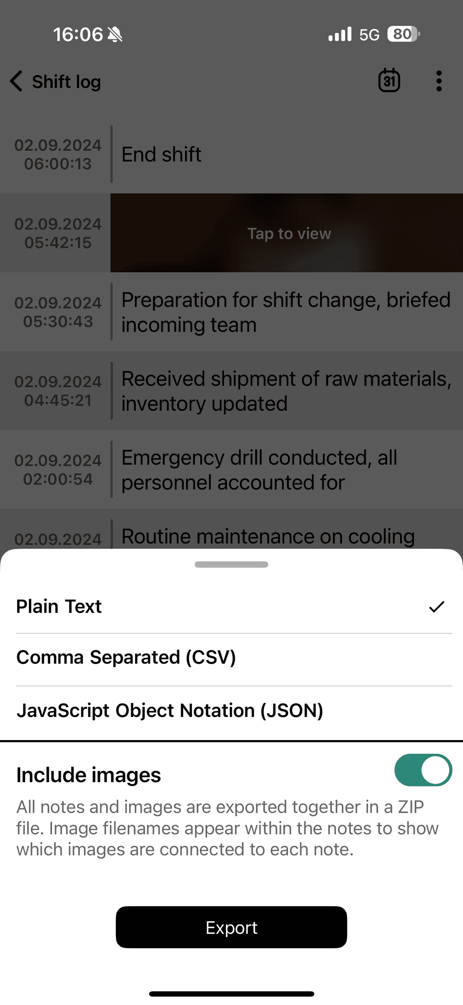 Timestamp Notes App – Lognote