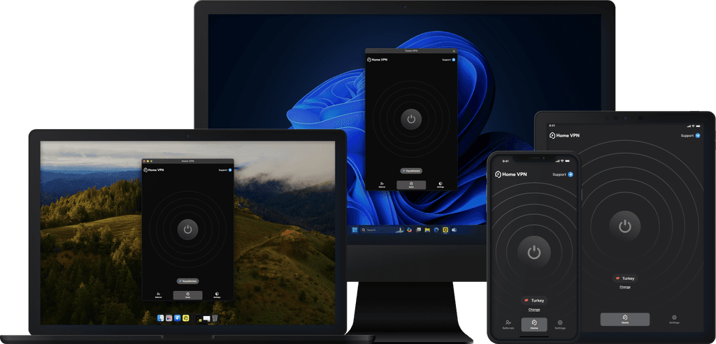 Home VPN - Your home country internet