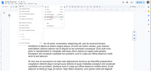 How to Superscript in Google Docs - 1 minute video guide