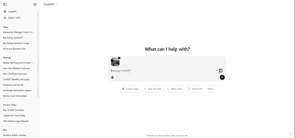 How to Upload an Image to ChatGPT - 1 minute video guide