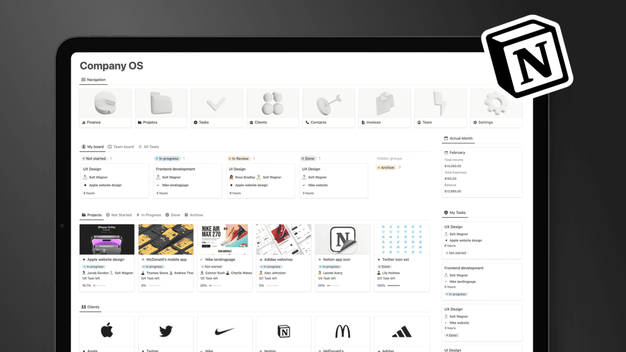 The Best 20+ Notion Work Templates: Streamline Your Business Operations ...