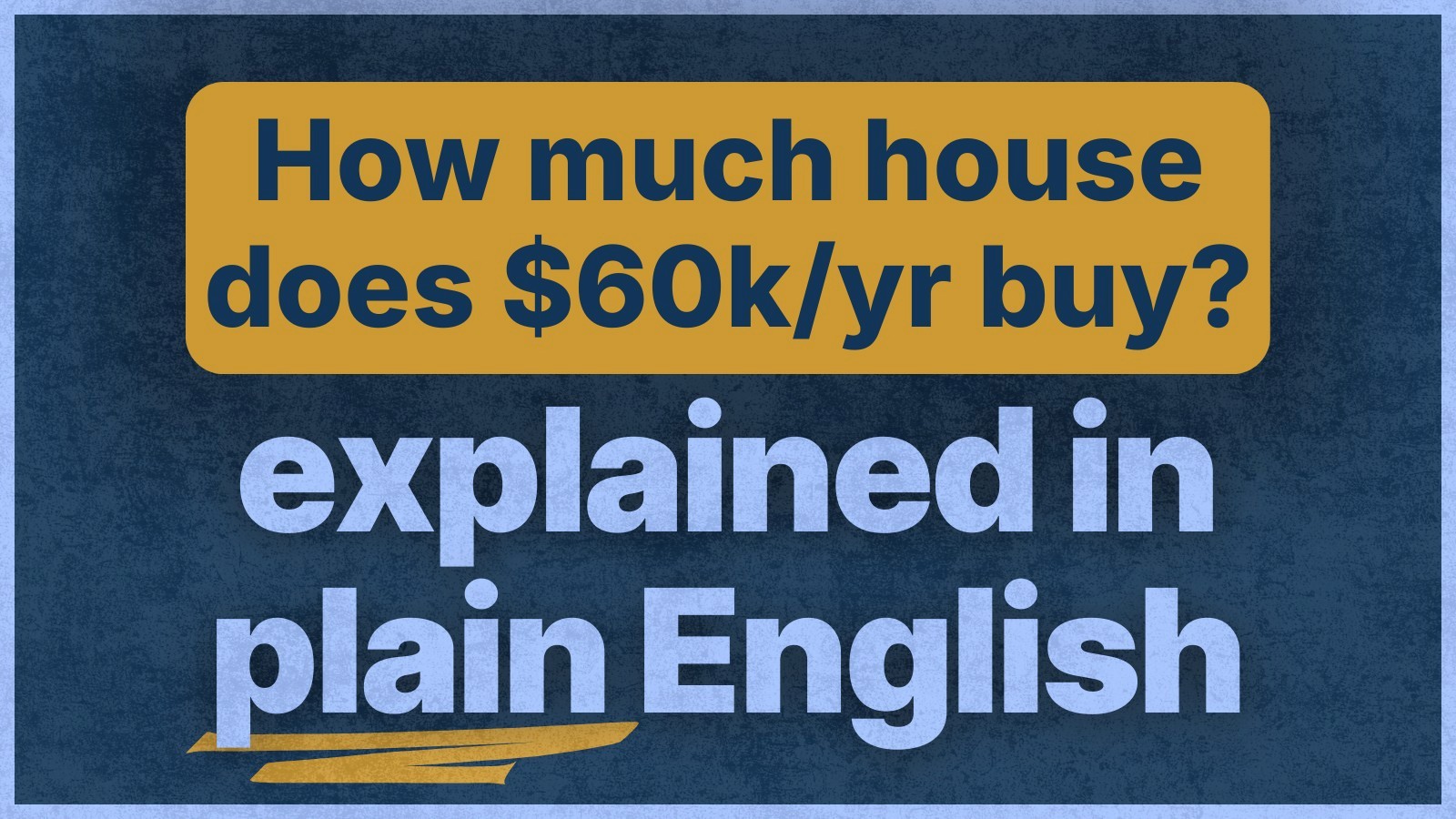 How much house can I afford with $60k salary?