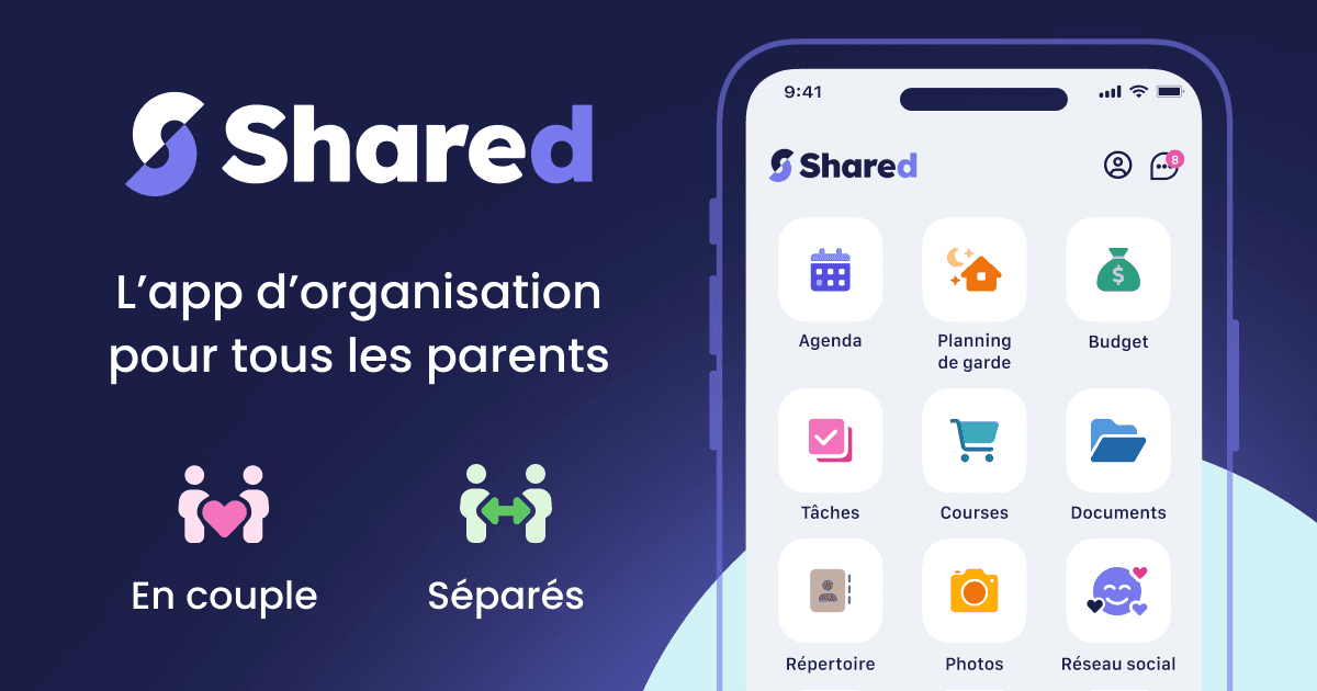 Shared - app d'organisation pour les parents