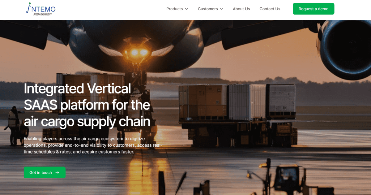 Intemo - Integrated Vertical SAAS Platform for air cargo supply chain.