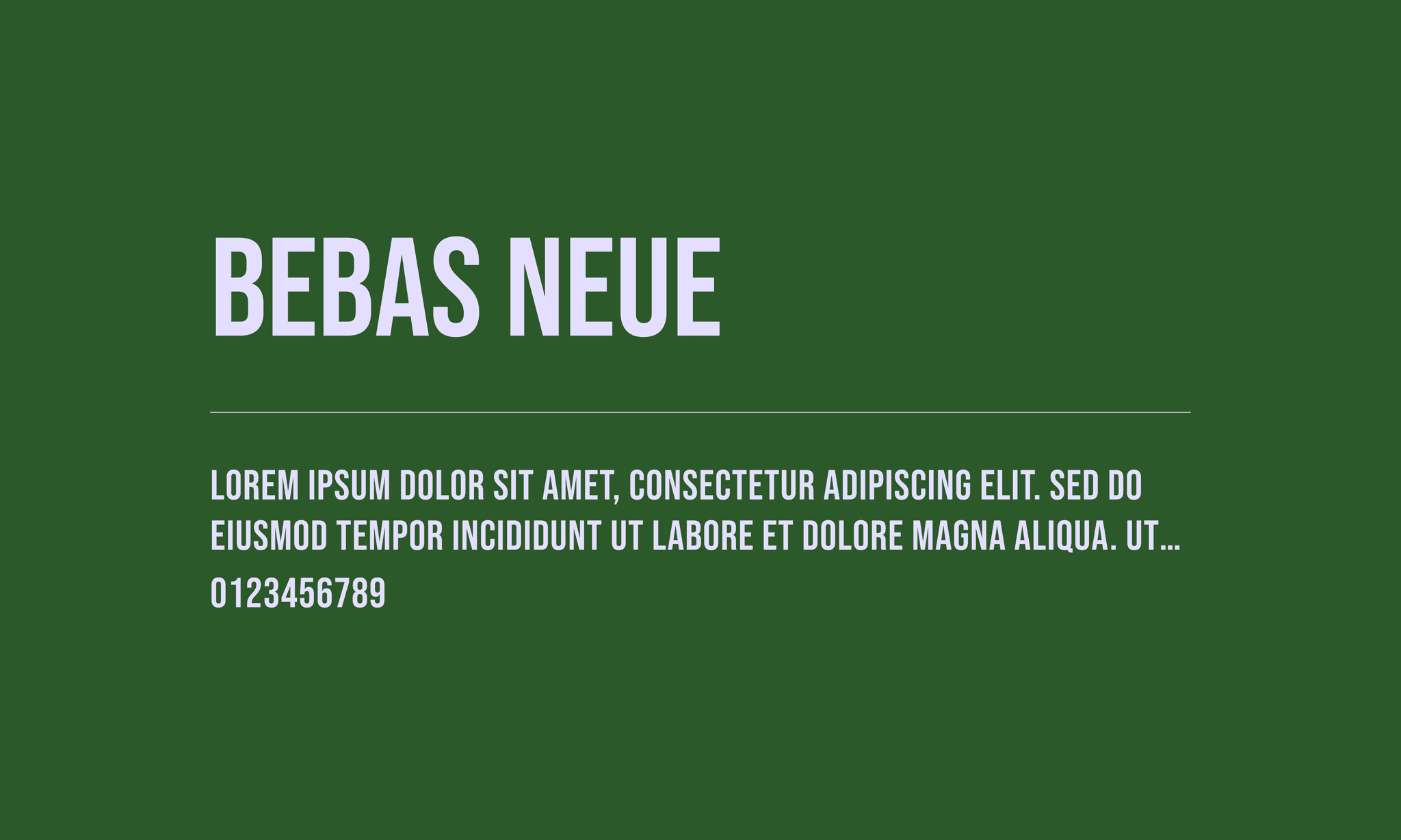 Bebas Neue - Font Download