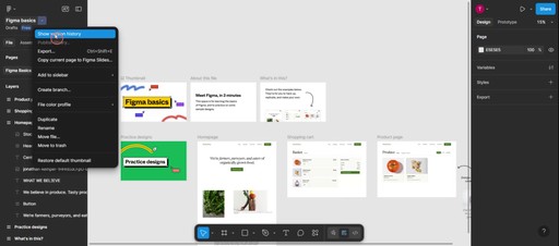 How to See the Version History in Figma - 1 minute video guide