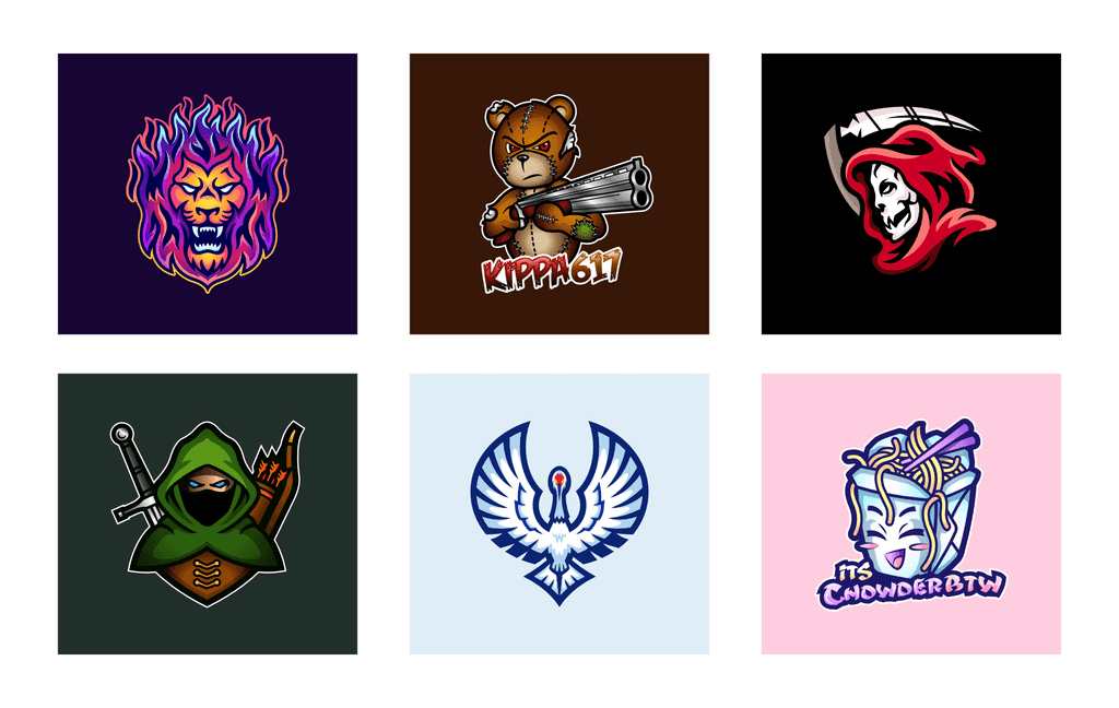 Custom Streamer Logo Design - Mascots - Minimal - Twitch Graphics